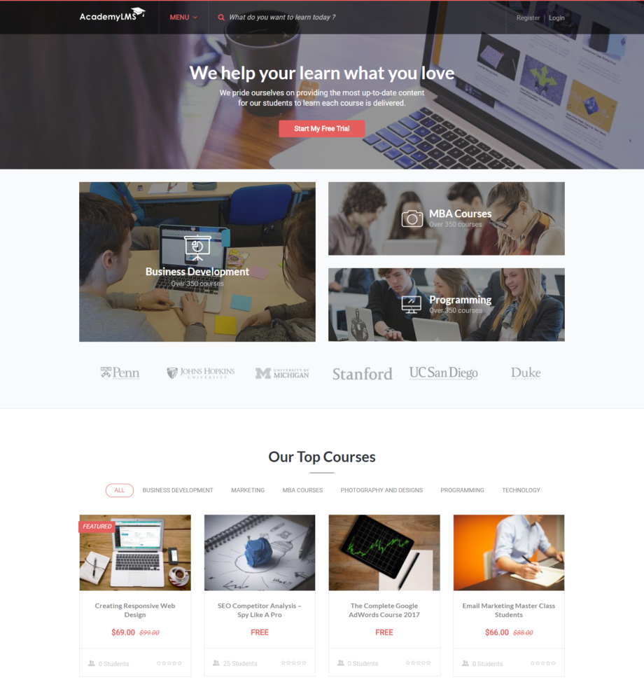 Education Pack: #1 Free Education WordPress Theme - ThimPress