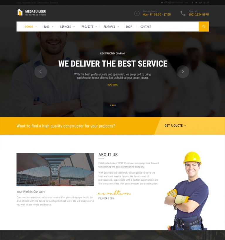 MegaBux | Construction WordPress Theme | ThimPress