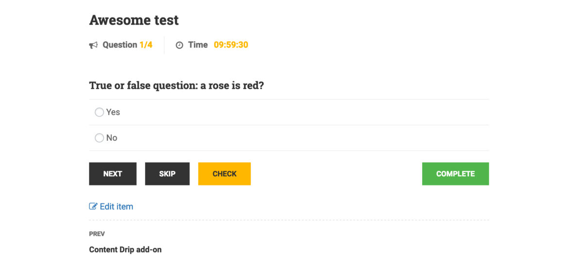 Random Quiz add-on for LearnPress - ThimPress