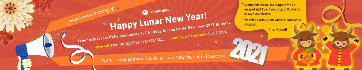 Lunar New Year 2021 Announcement!