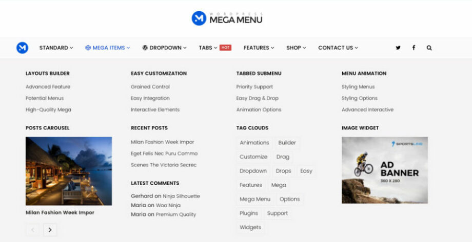 Create And Edit Mega Menu With ThimPress Themes