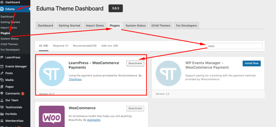 Woocommerce Add On For Learnpress Thimpress