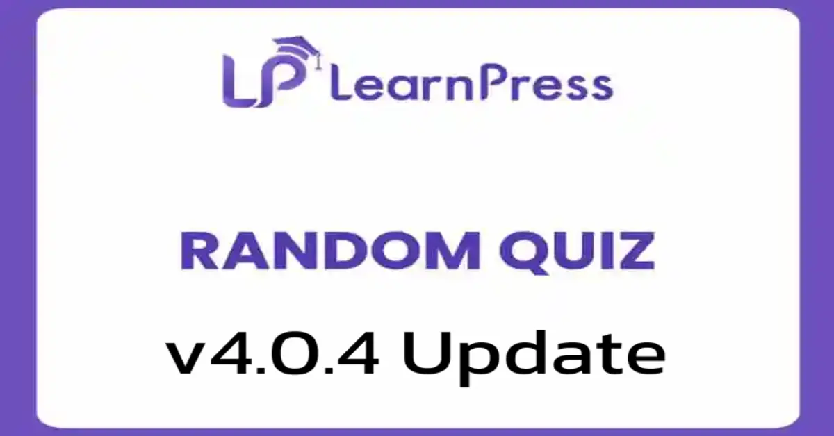 Learnpress Add On Random Quiz V404 Update
