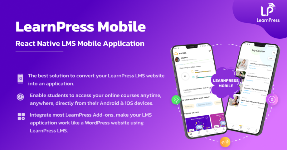 LearnPress Mobile - React Native LMS Mobile Application | ThimPress